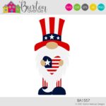 Patriotic Gnome Cut File - Burton Avenue